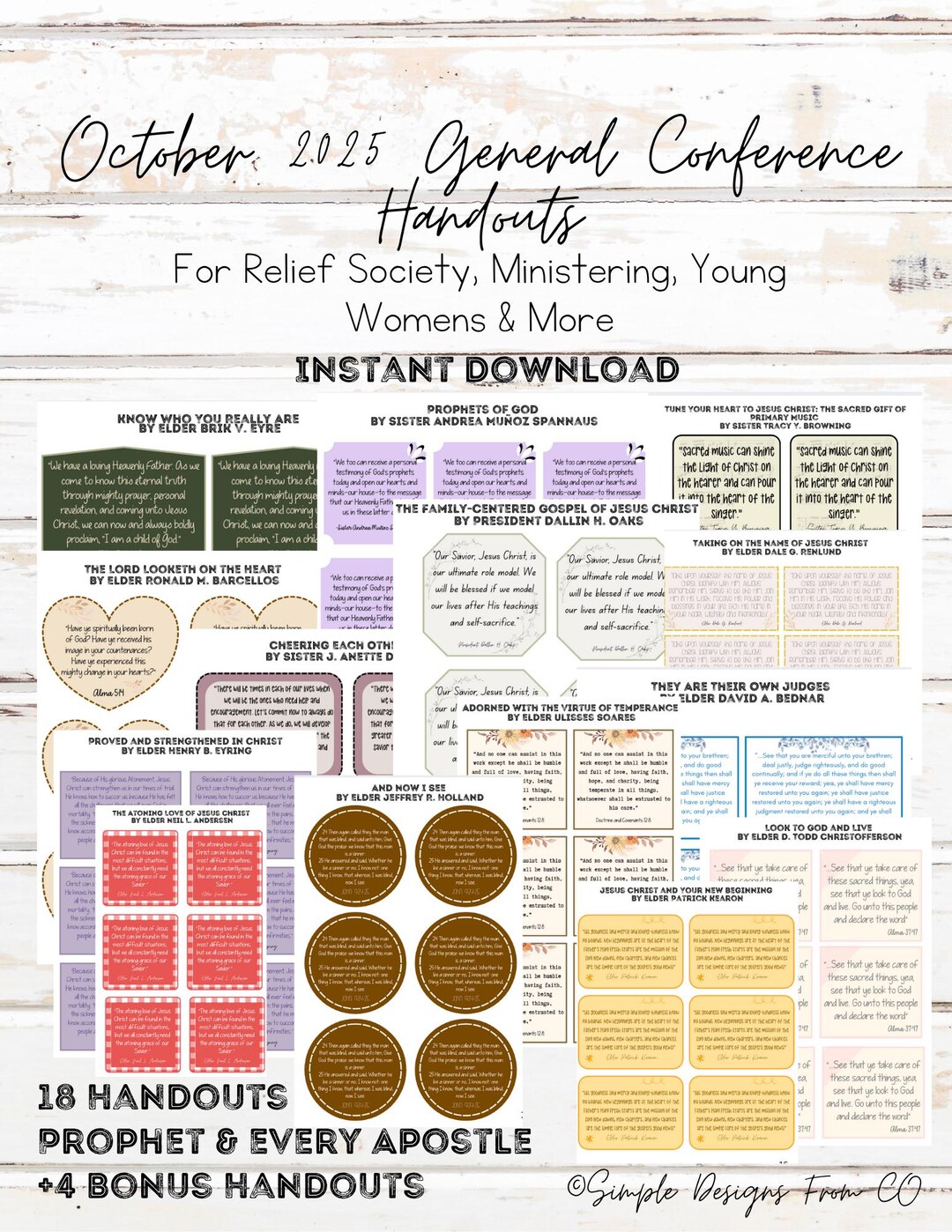October 2025 General Conference Handouts & Quotes | Relief Society ...