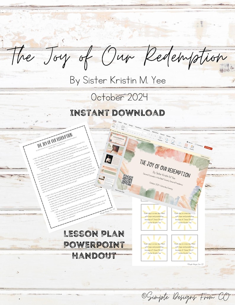 The Joy of Our Redemption by Sister Kristin M. Yee /october 2024 ...