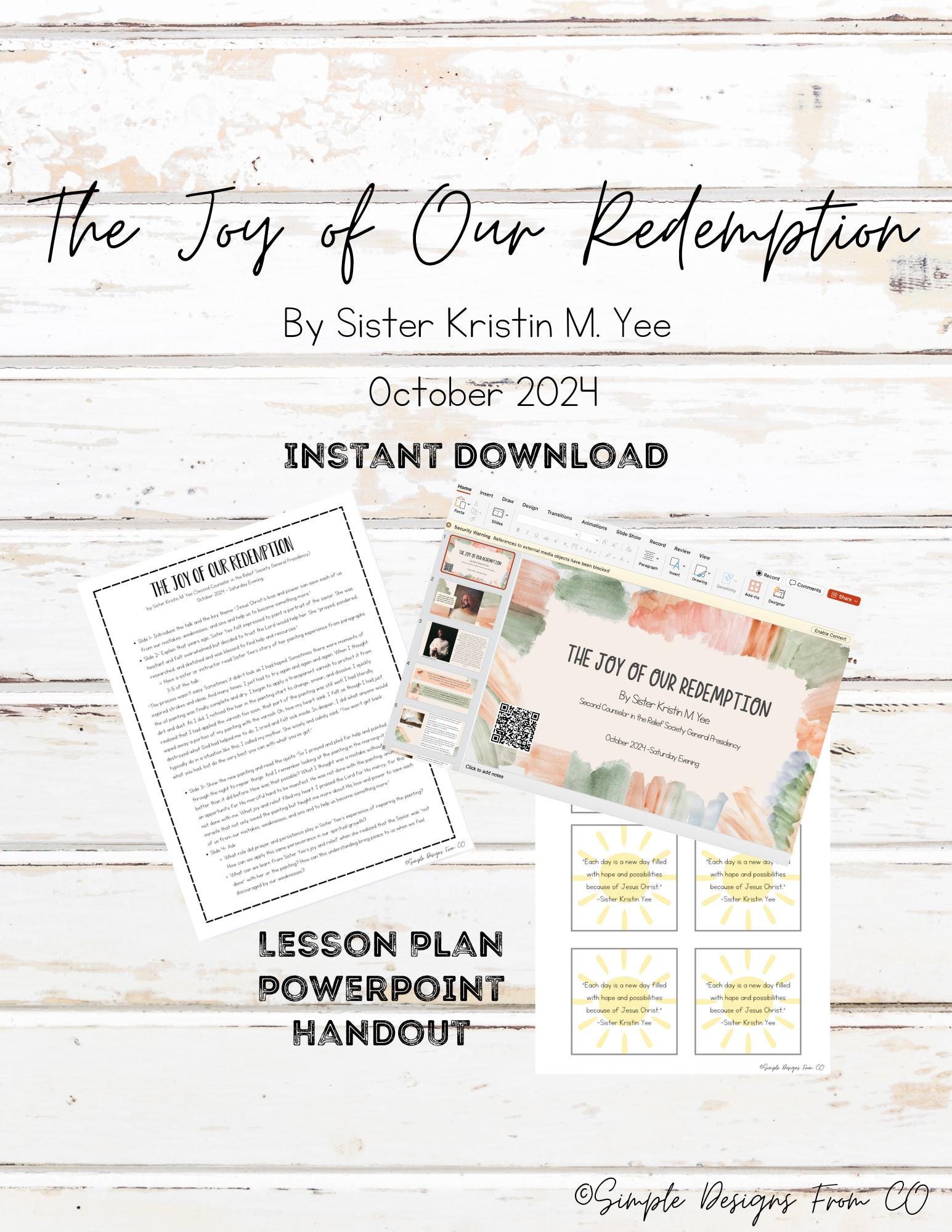 The Joy of Our Redemption by Sister Kristin M. Yee /october 2024 ...