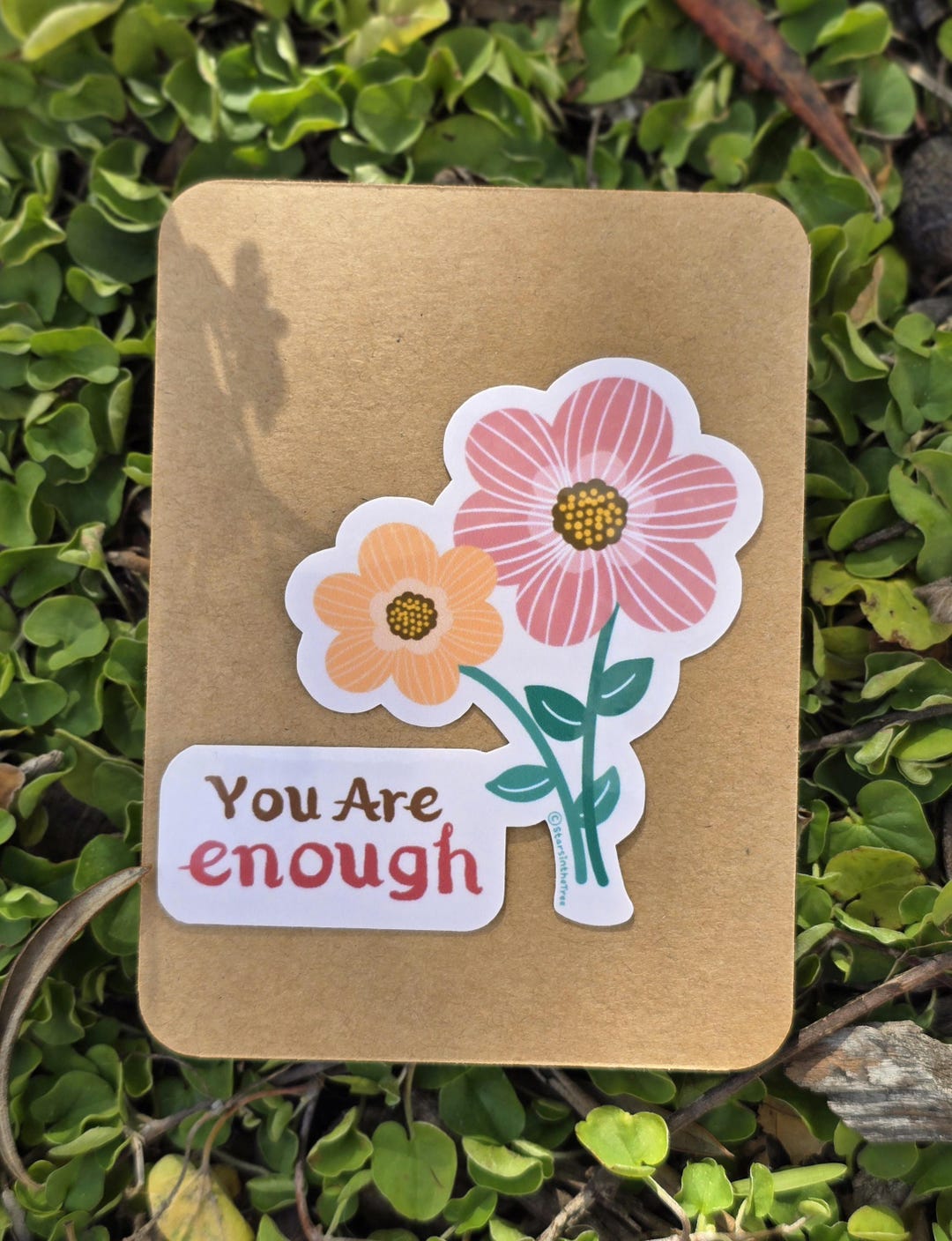 You Are Enough Sticker, Positive Words Sticker, Motivational Sticker ...