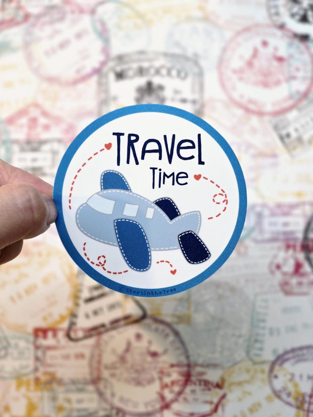 Travel Time Sticker, Passport Sticker, Laptop Sticker, Outdoor Sticker ...
