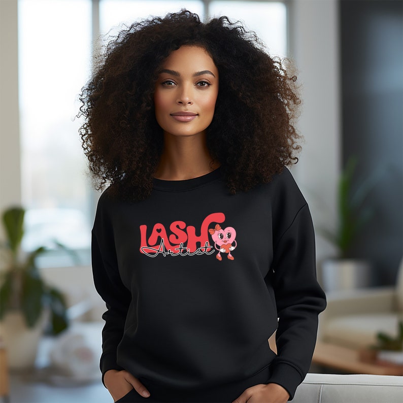 Lash Boss Lash Artist Crewneck Sweatshirt For Lash Tech Eyelash