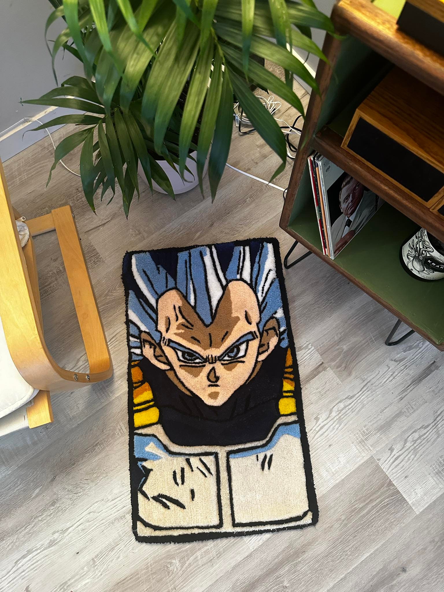 Handmade Vegeta Tufted Rug, Dragon Ball Rug, Anime Rug, Dragon Ball Z ...