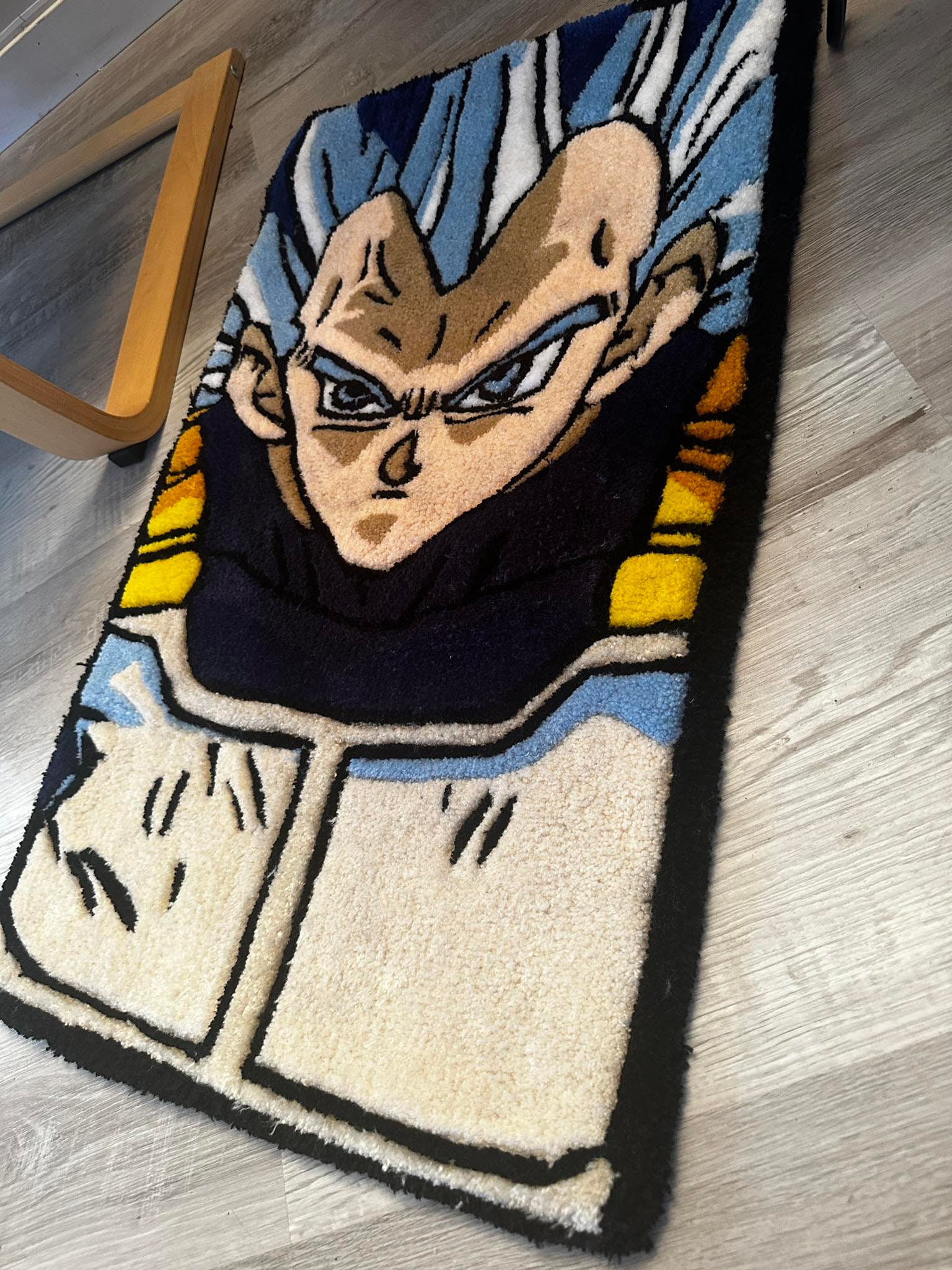 Handmade Vegeta Tufted Rug, Dragon Ball Rug, Anime Rug, Dragon Ball Z ...