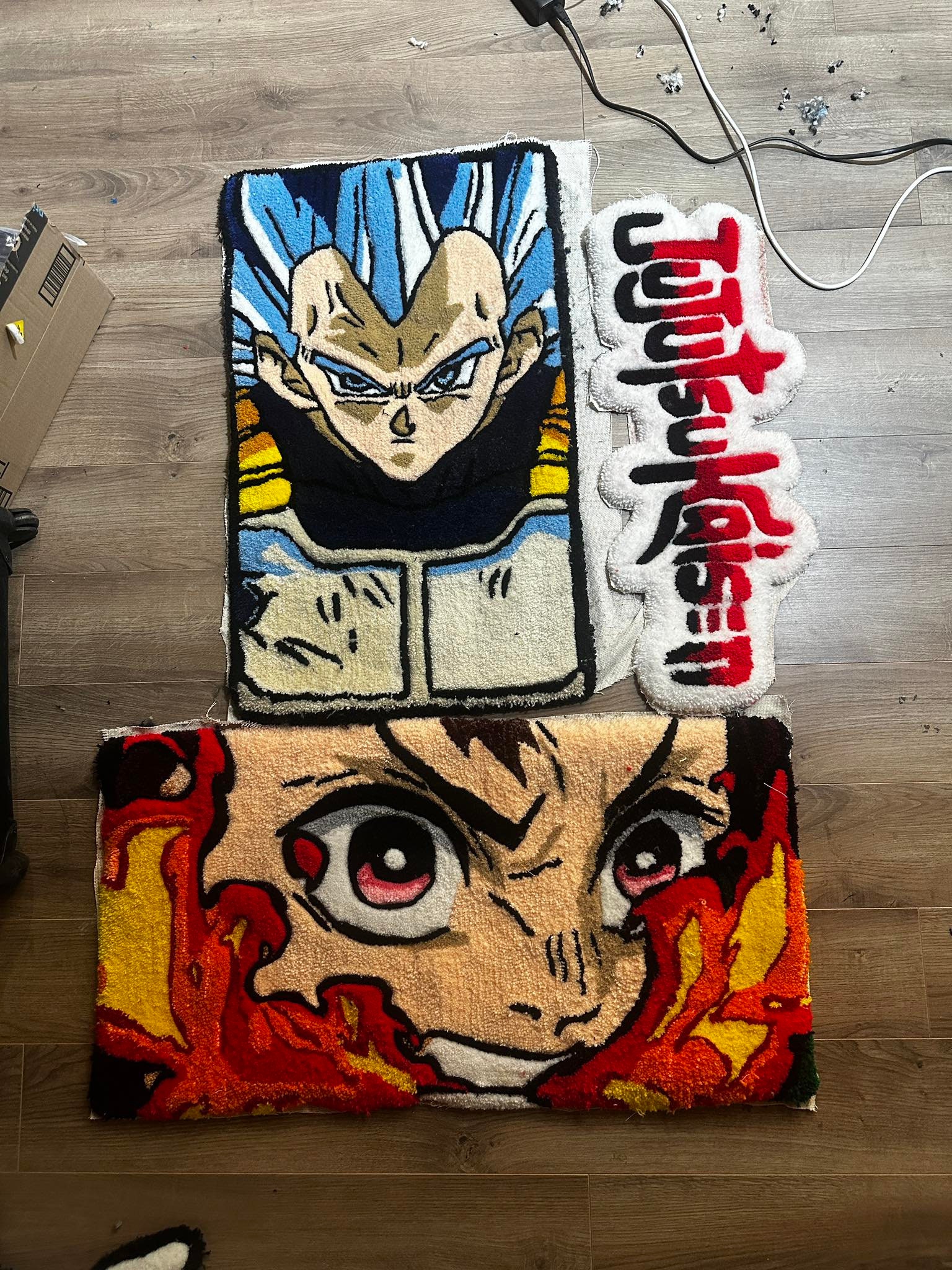 Handmade Megumi Fushiguro Tufted Rug, Anime Rug, Personalized Floor ...
