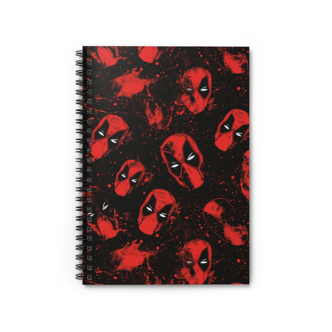 Deadpool Blood Splatter Spiral Notebook - Etsy
