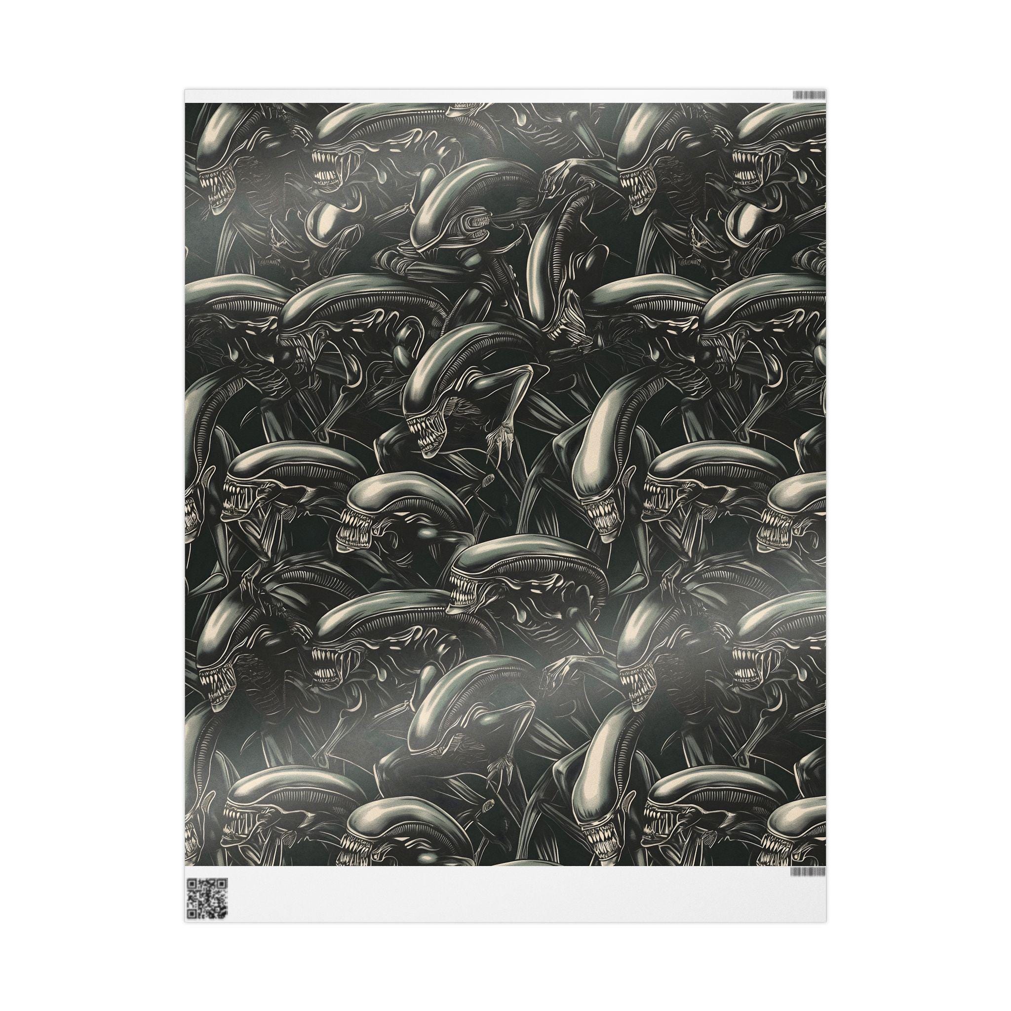Alien Xenomorph Wrapping Papers, Dark Horror Gift Wrap, Unique ...