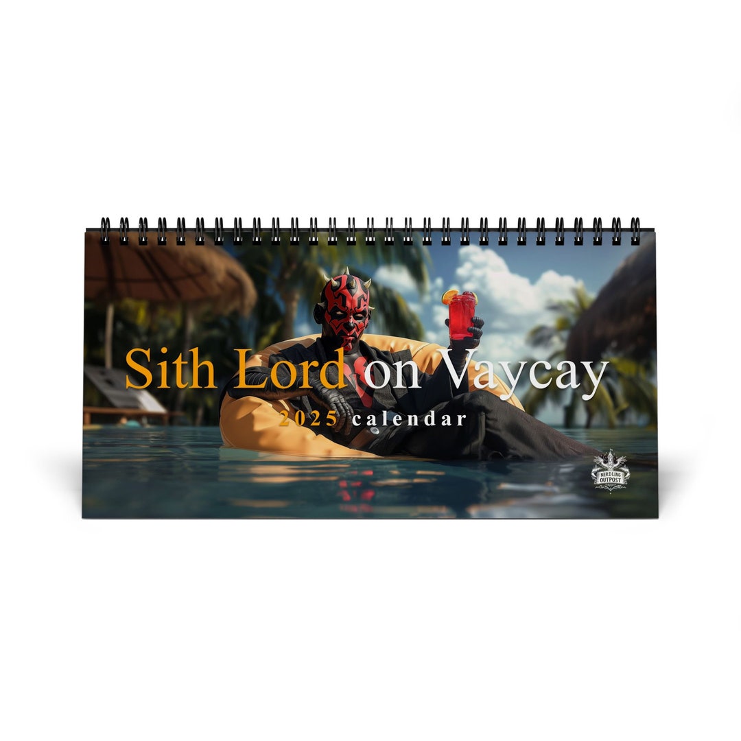 Darth Maul Sith Lord on Vaycay 2025 Desk Calendar - Etsy UK