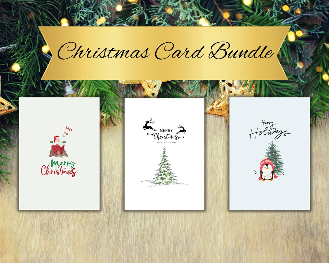 Printable Christmas Card Bundle - Etsy