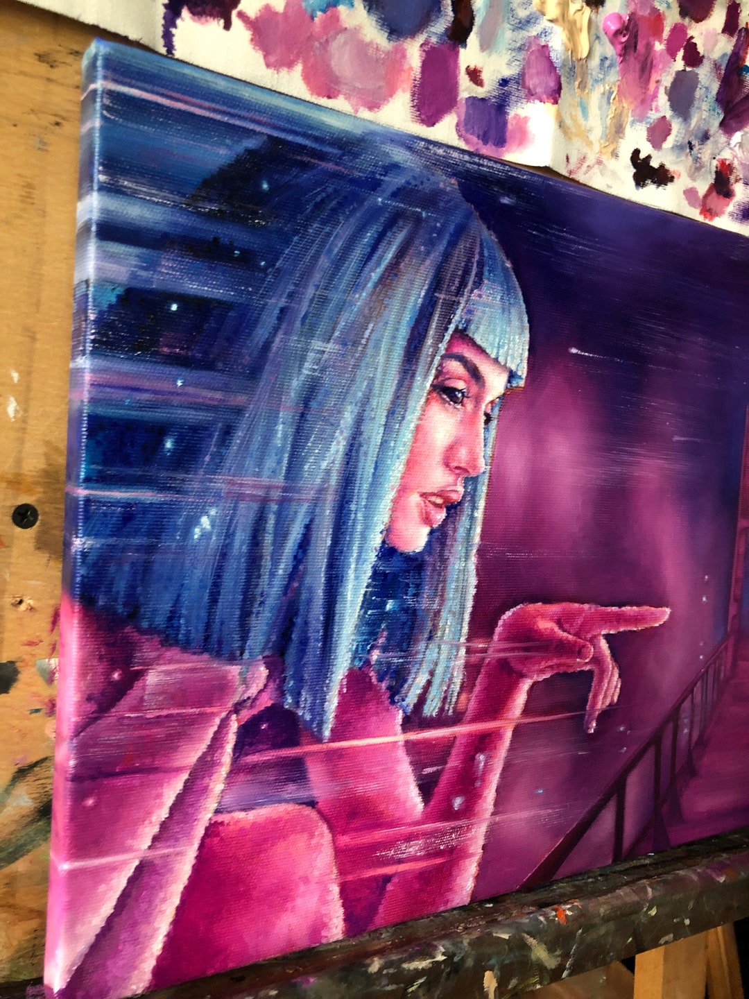 Blade Runner 2049 Hand Painted Art , Home Decor, Ryan Gosling Artwork ...