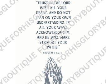 Proverbs 3:5-6 Printable - Etsy