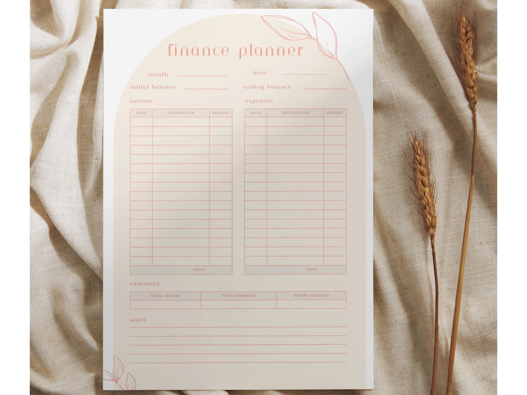 Modern Arch Elegance Budget Planner Printable | Sleek Finance Tracker ...