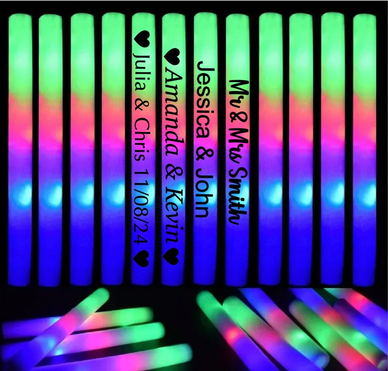 Customizable LED Foam Glow Sticks, Wands, Light up LED Foam Stick ...