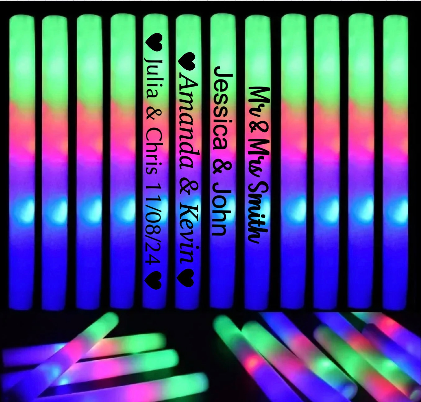 Customizable LED Foam Glow Sticks, Wands, Light up LED Foam Stick ...