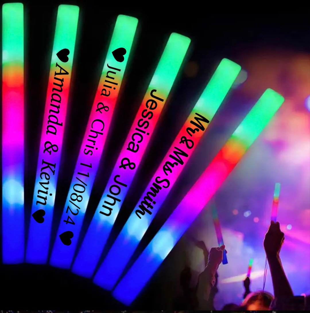 Customizable LED Foam Glow Sticks, Wands, Light up LED Foam Stick ...