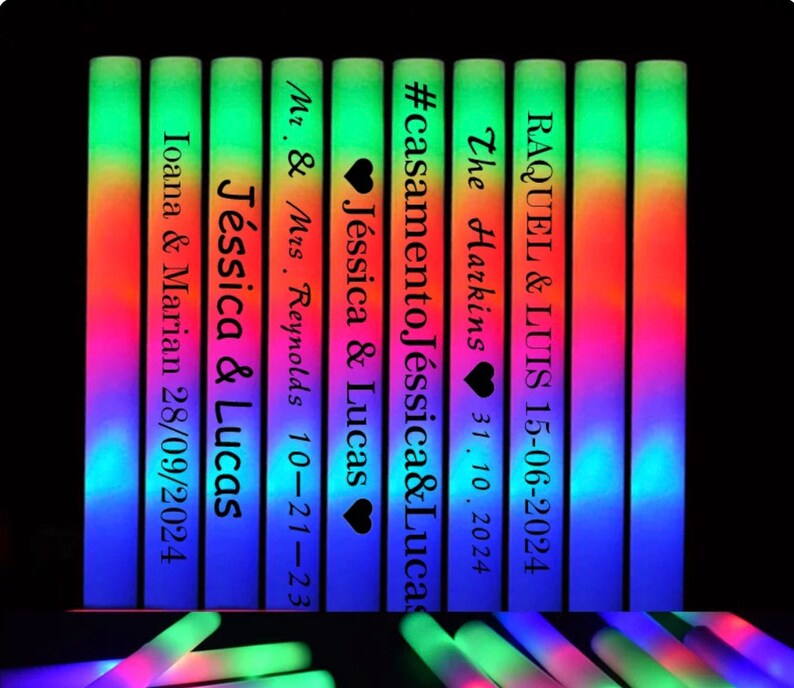 Customizable LED Foam Glow Sticks, Wands, Light up LED Foam Stick ...