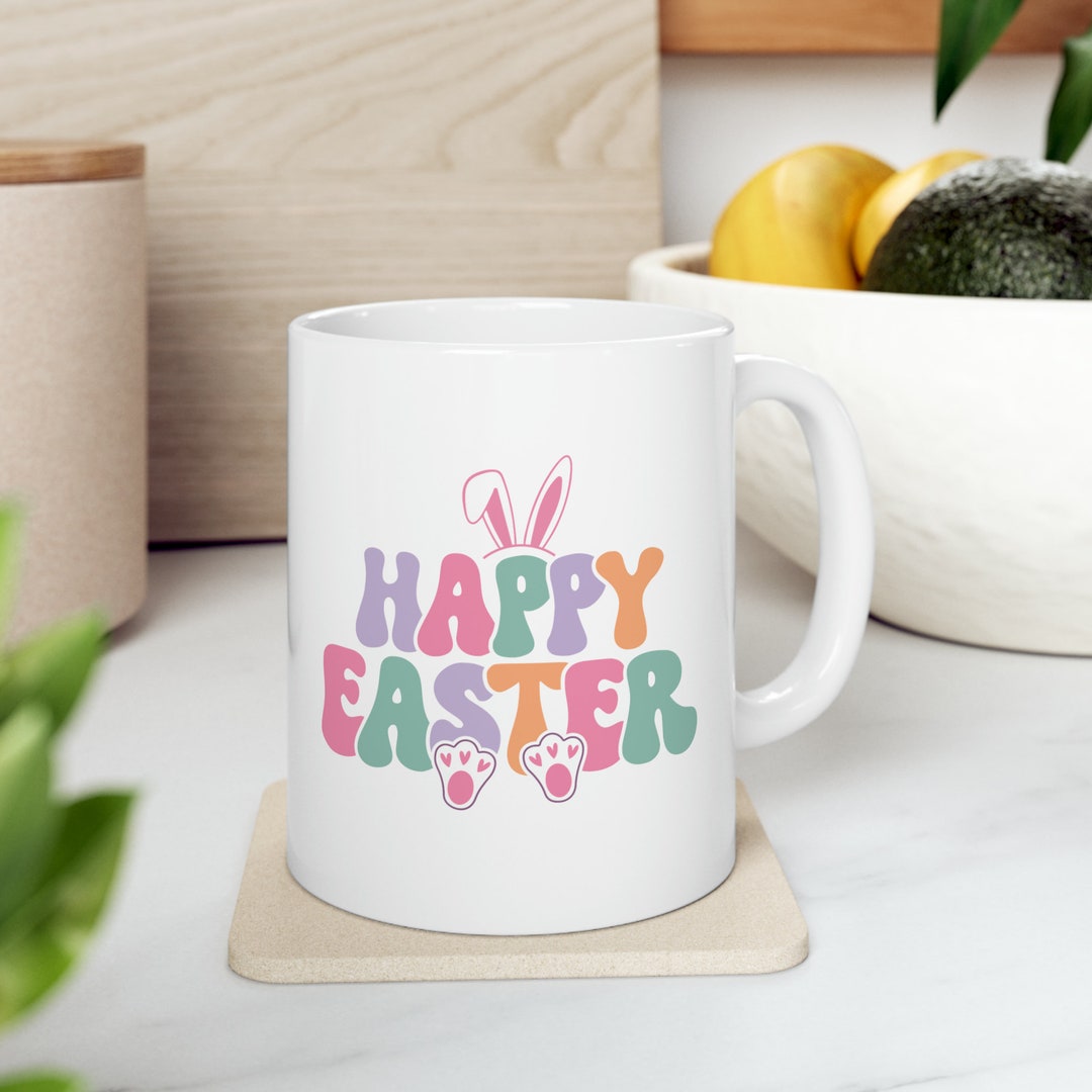 Happy Easter, Easter Day Gift, Spring Mug, Easter Eggs, Cute Easter ...