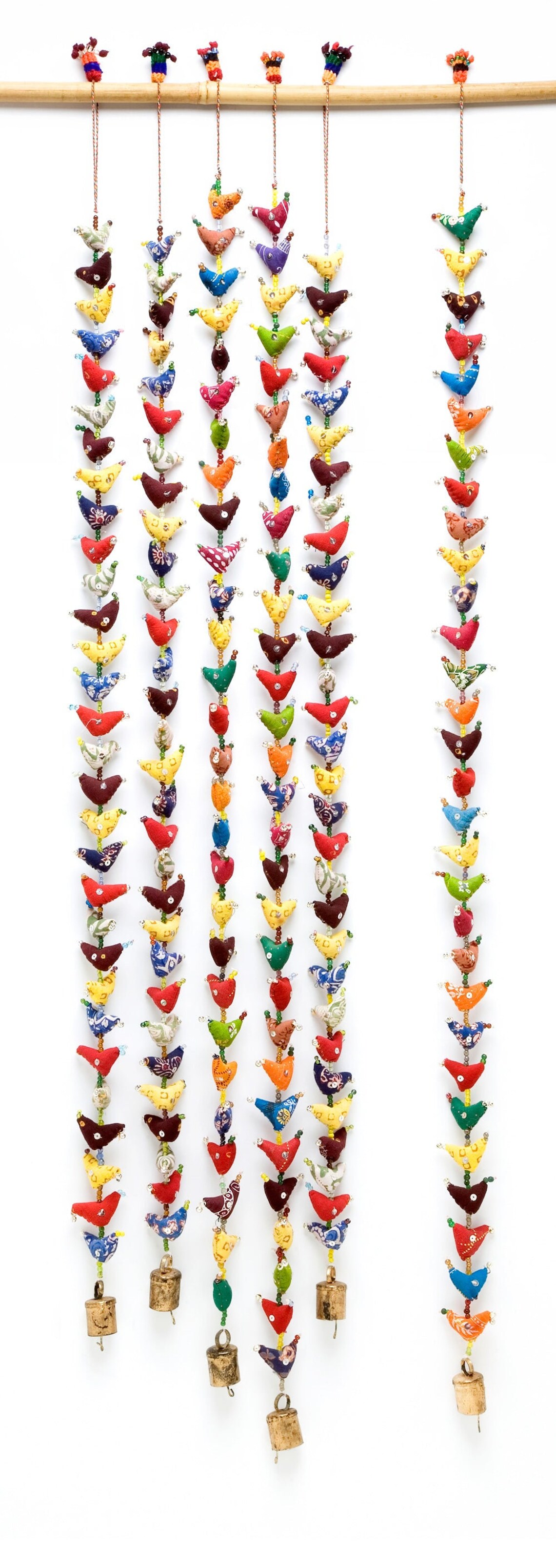 Multicolor Prosperity Hens Strand: Handmade Indian Bird Garland, Fair ...