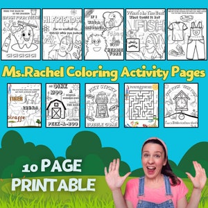 10 Page Ms Rachel Coloring & Activity PRINTABLE - Etsy