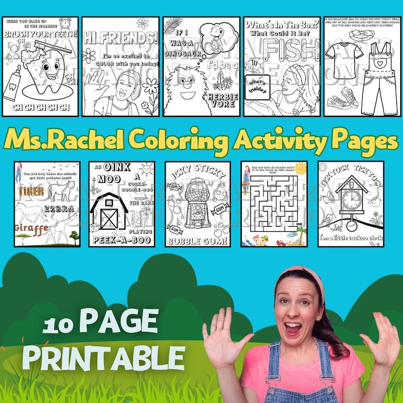 Ms Rachel Coloring Pages - Etsy