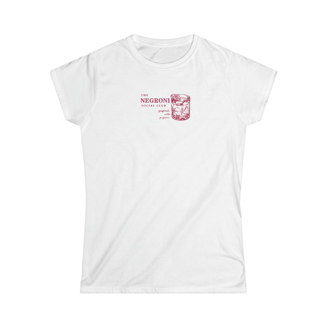 Negroni Baby Tee, Signature Cocktail Shirt, Aesthetic Graphic T Shirt ...