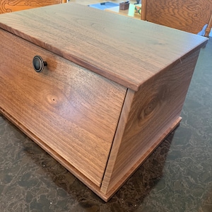 Black Walnut Bread Box - Etsy