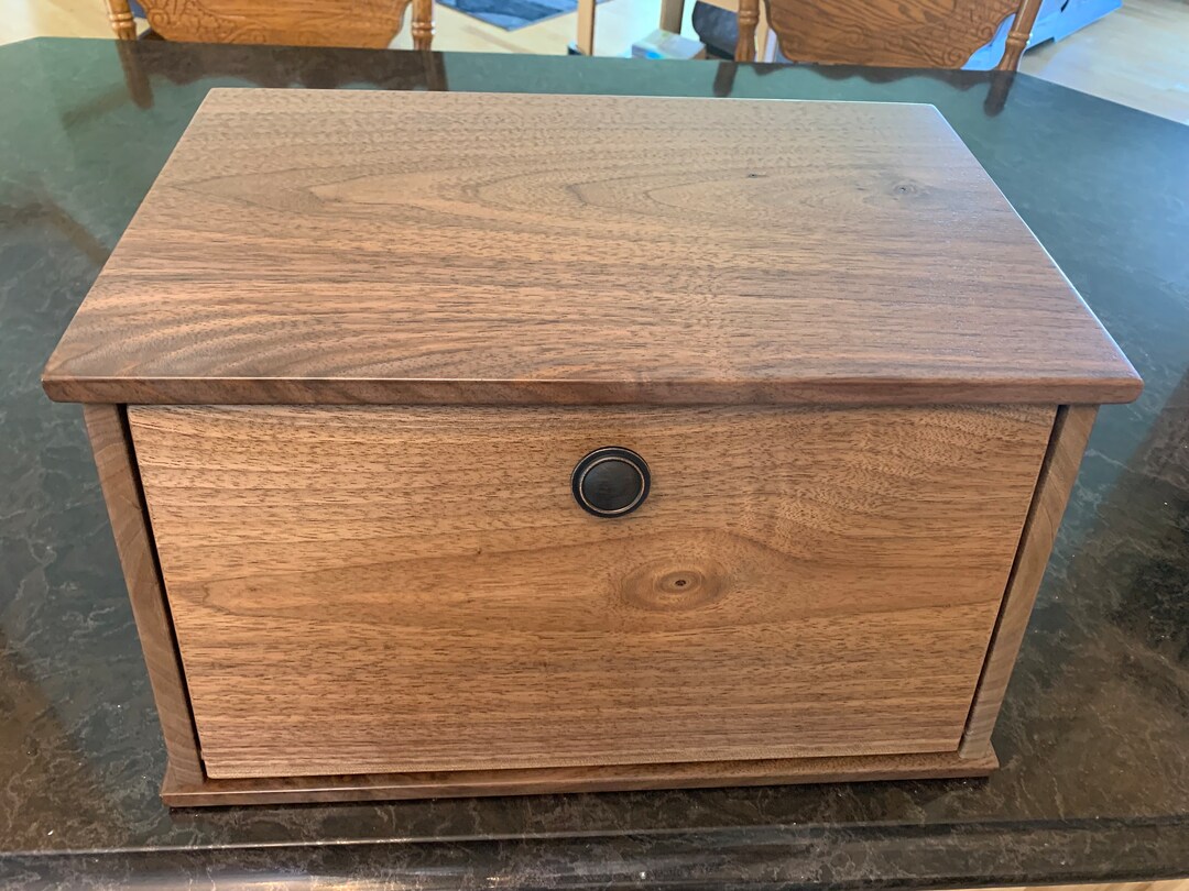 Black Walnut Bread Box - Etsy