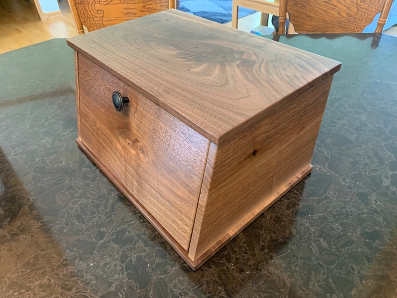 Black Walnut Bread Box - Etsy