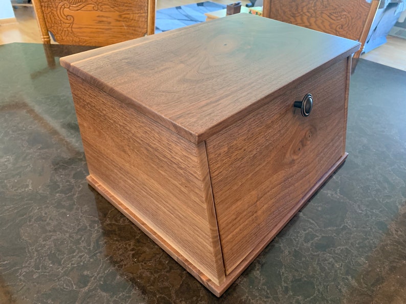 Black Walnut Bread Box - Etsy