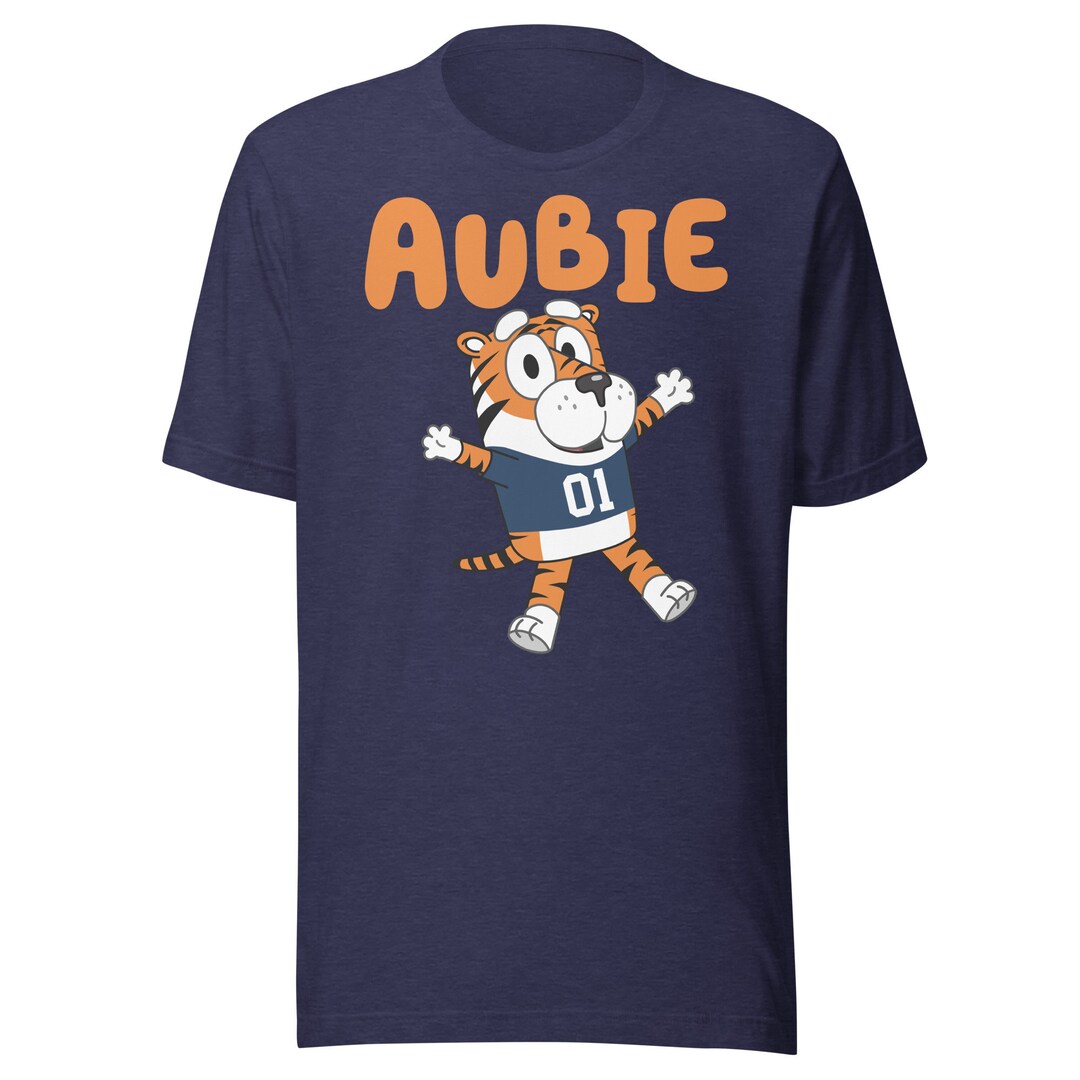 Aubie Tiger Bluey Short Sleeve T-shirt Auburn Tigers Adult Shirt - Etsy