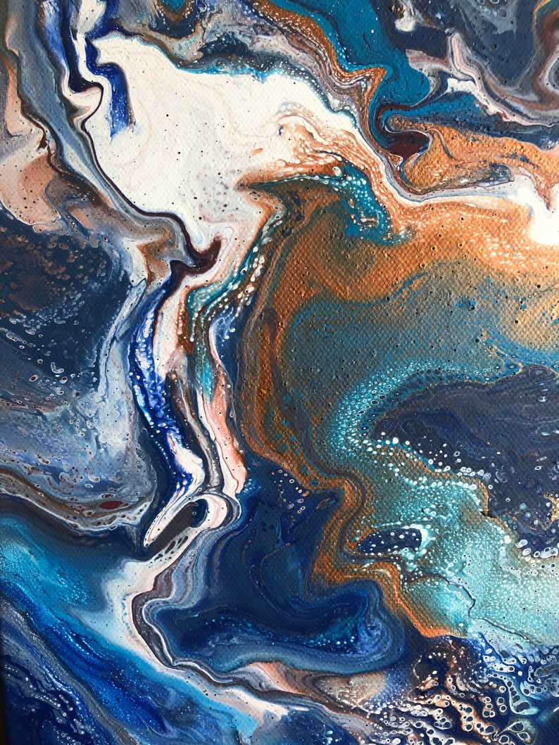Acrylic Pouring Blue - Etsy