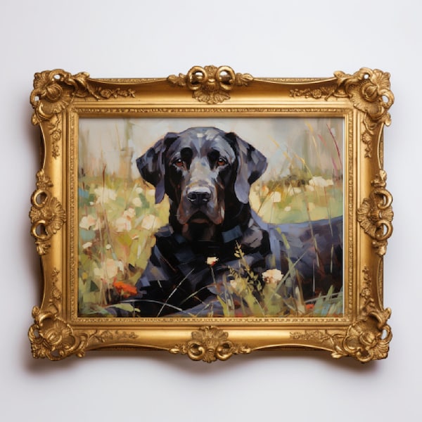 Black Lab Royal Painting - Etsy