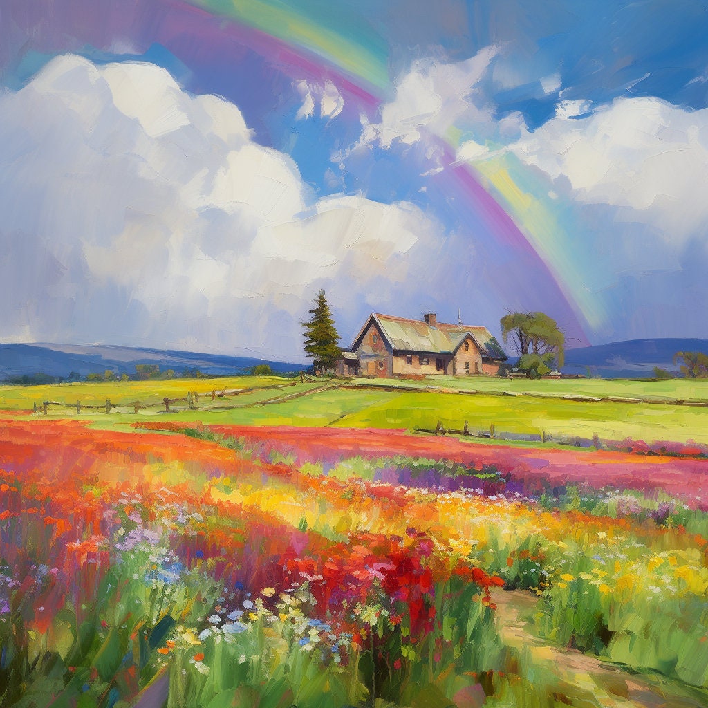 Spring Country Meadow - Etsy