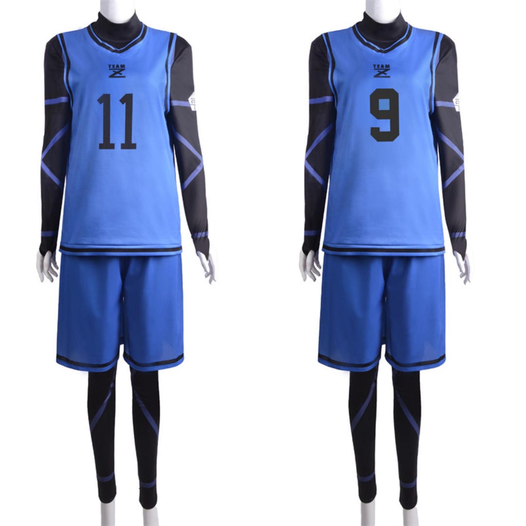 Blue Lock Soccer Jersey Team Z, Yoichi Isagi, Meguru Bachira, Hyouma ...
