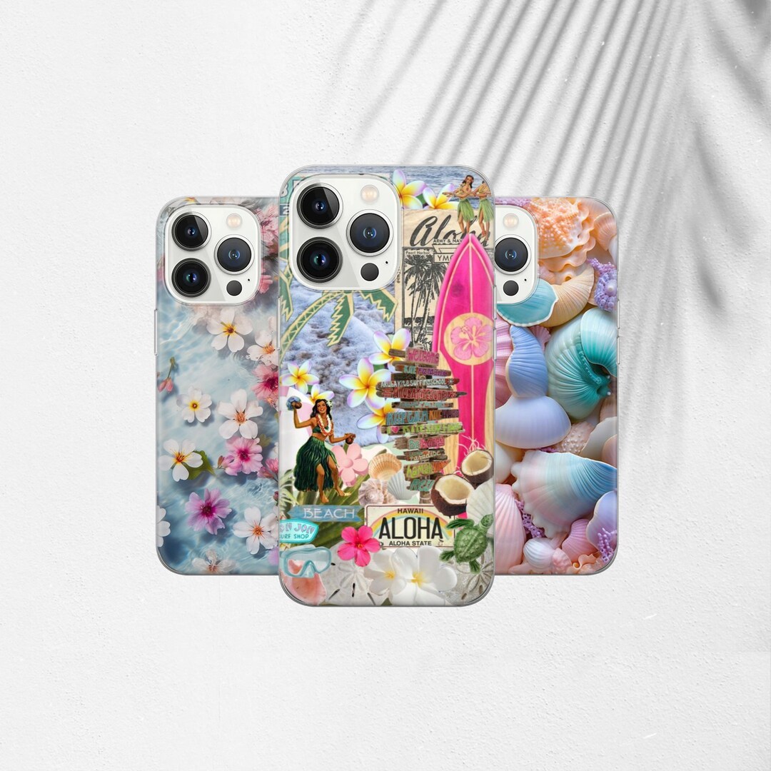 Preppy Summer Phone Case Tropical Hawaii Cover for iPhone 15 14 13 12 ...