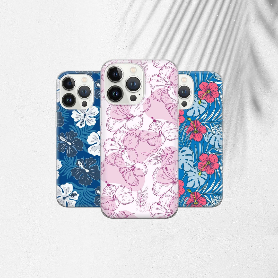 Hibiscus Flower Phone Case Tropical Hawaii Cover for iPhone 15 14 13 12 ...