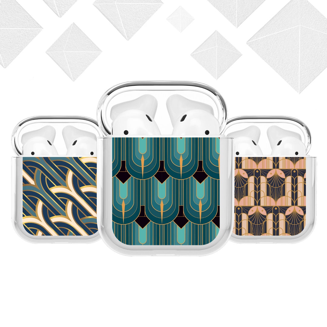Art Deco Design Earbuds Case Vintage Pattern Protective Cover for ...