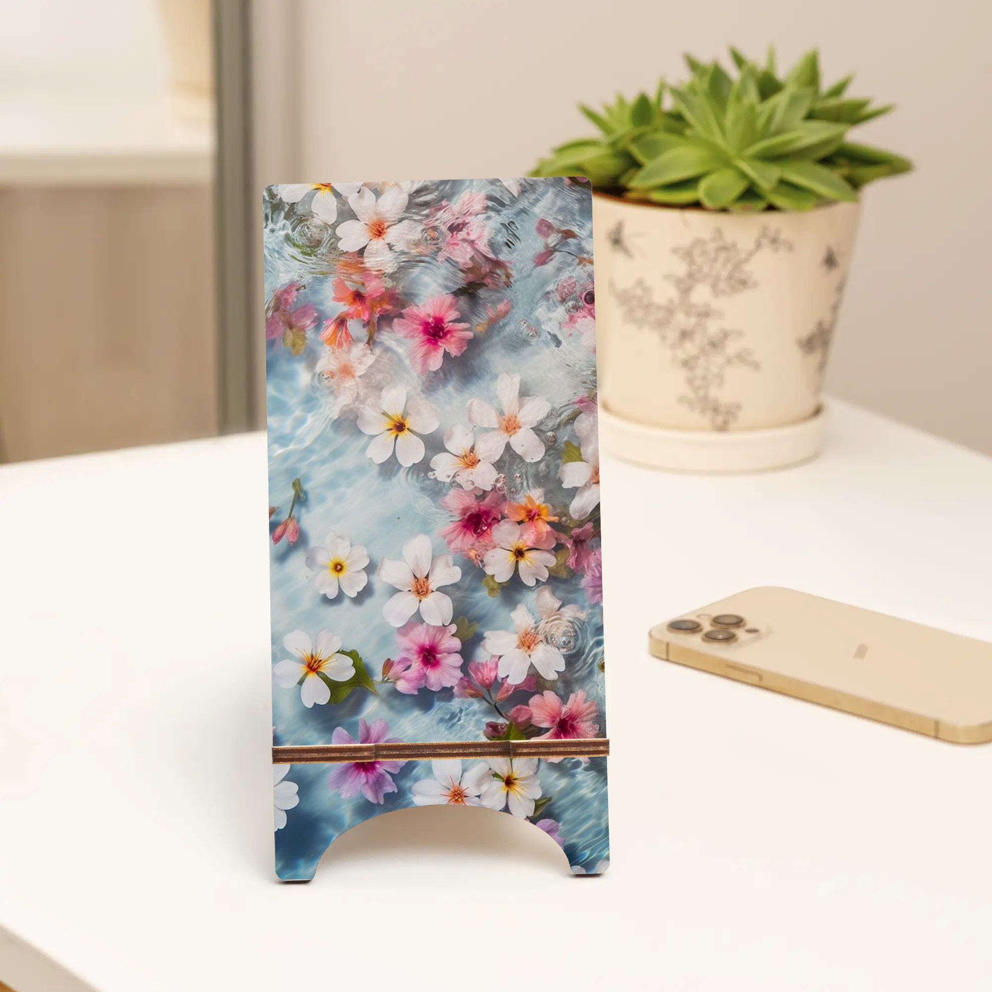 Tropical Hawaii Wood Phone Stand, Coastal Aesthetic Holder for iPhone ...