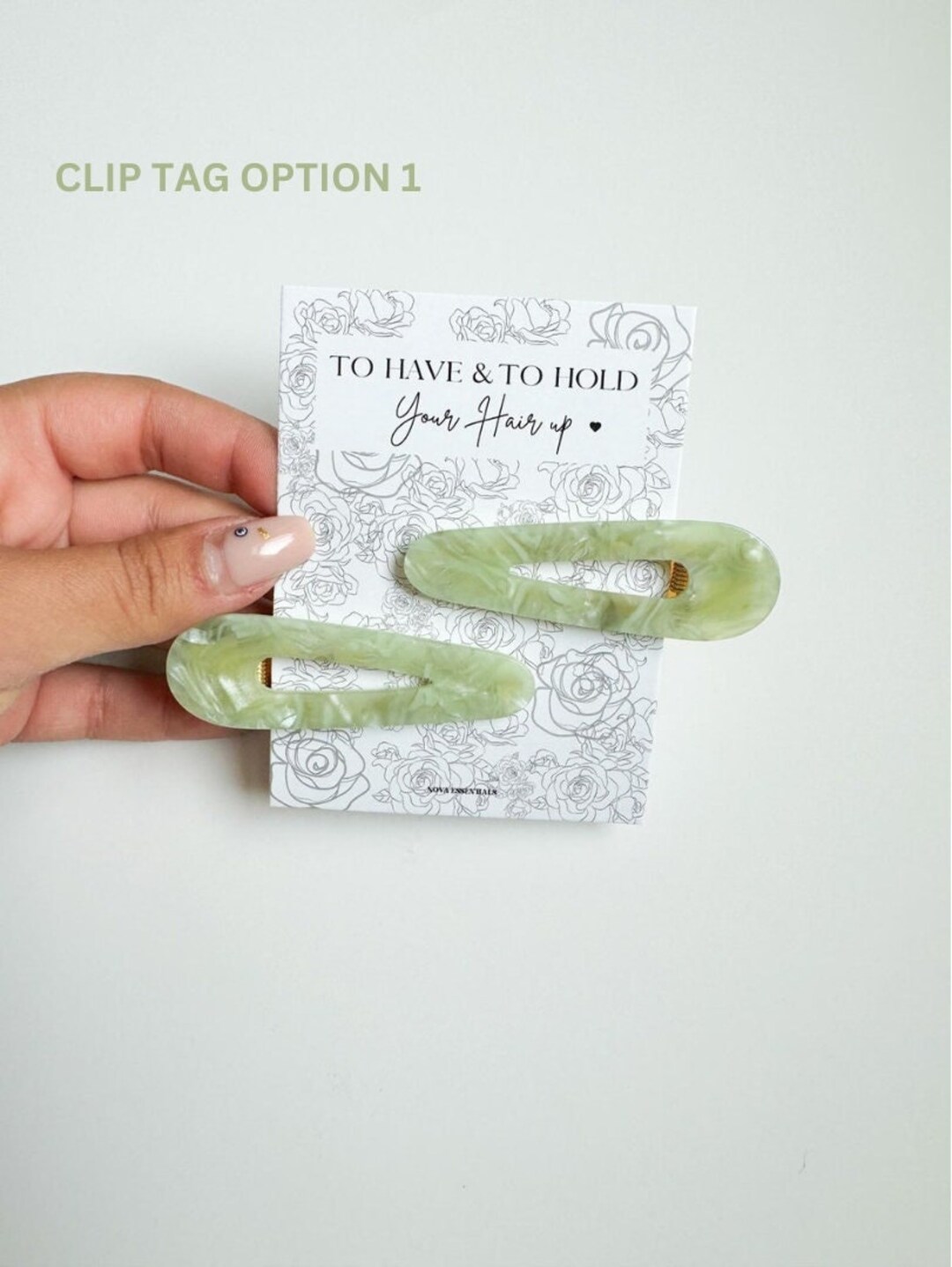 Sage Green Hair Clip | Sage Green Bridesmaid Proposal Gift | Green ...