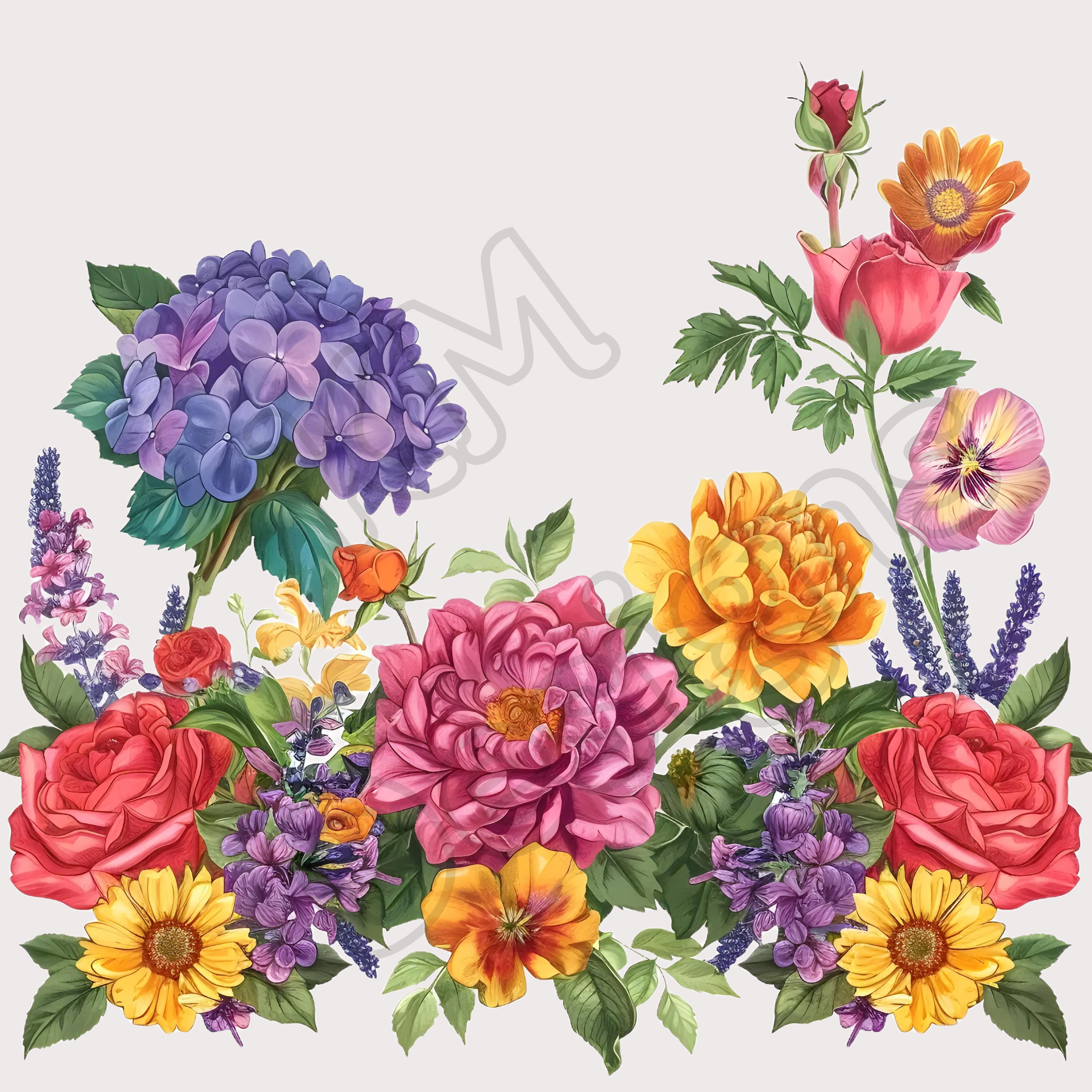 Colourful Flowers Clipart Pack High Quality Images Floral Arrangements ...