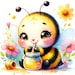 Cute Bee Clipart - 10 High-quality Jpgs - Adorable Bee Clipart Bundle ...