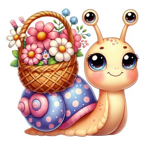 Cute Snail Clipart | 12 High-quality Designs | Adorable Snail Clipart ...