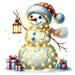 Christmas Snowman Clipart: Festive Holiday Art (12 JPG Digital Download ...