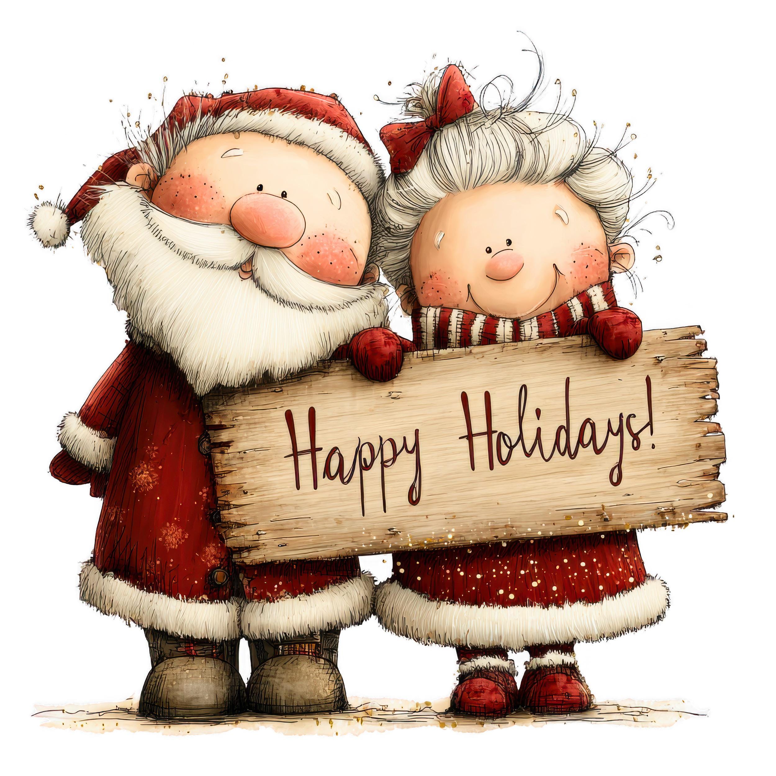 Christmas Gnomes Clipart: Whimsical Holiday Graphics (digital Download ...