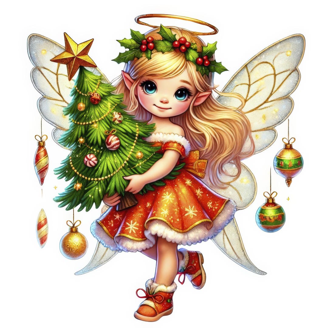 Christmas Fairy Clipart | 12 High-quality Designs | Magical Christmas ...