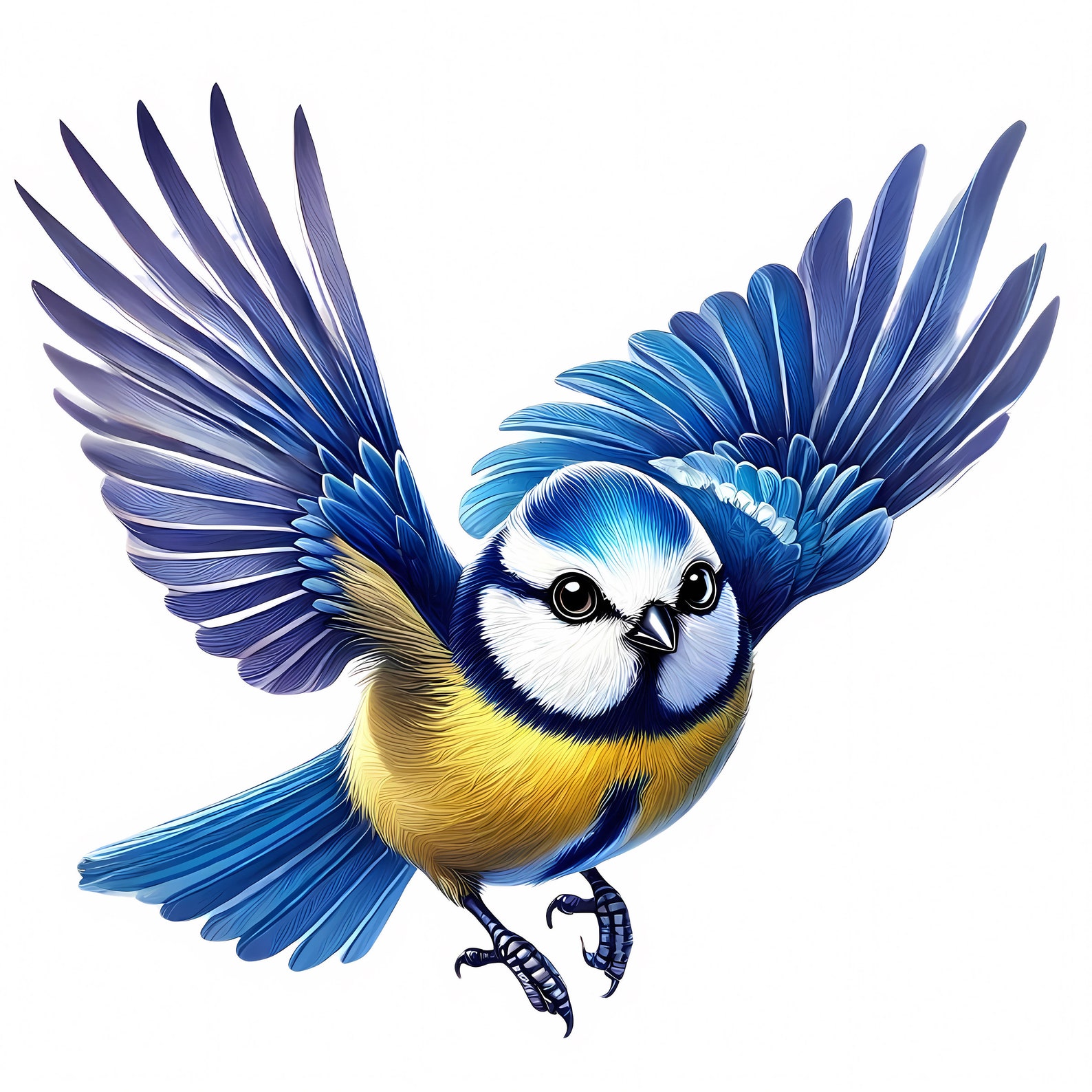 Blue Tit Bird Clipart | High-quality Jpgs for Commercial Use (digital ...