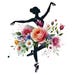 Ballet Dancer Clipart – Floral Ballerina PNG Bundle (digital Download ...