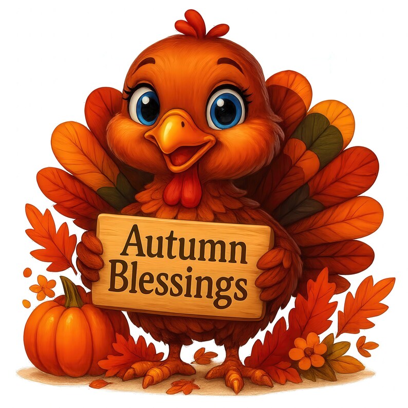 Thanksgiving Clipart Bundle: Turkey Day Designs, Happy Thanksgiving Png ...