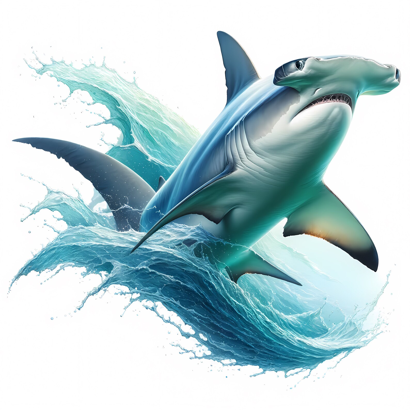 Hammerhead Shark Clipart: Marine Illustrations (commercial Use ...