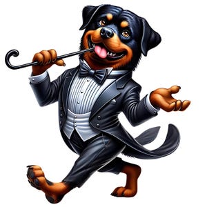 Funny Rottweiler Clipart | 12 High-quality Jpgs | Playful Goofy ...